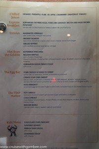 MSC Cruises Divina Menus – cruise with gambee