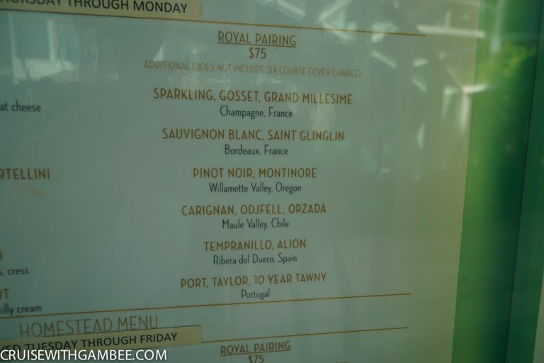 Royal Caribbean Menus – cruise with gambee